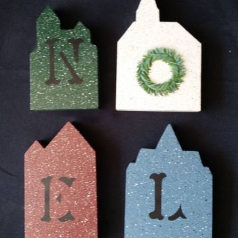 Christmas Block Letters - Etsy