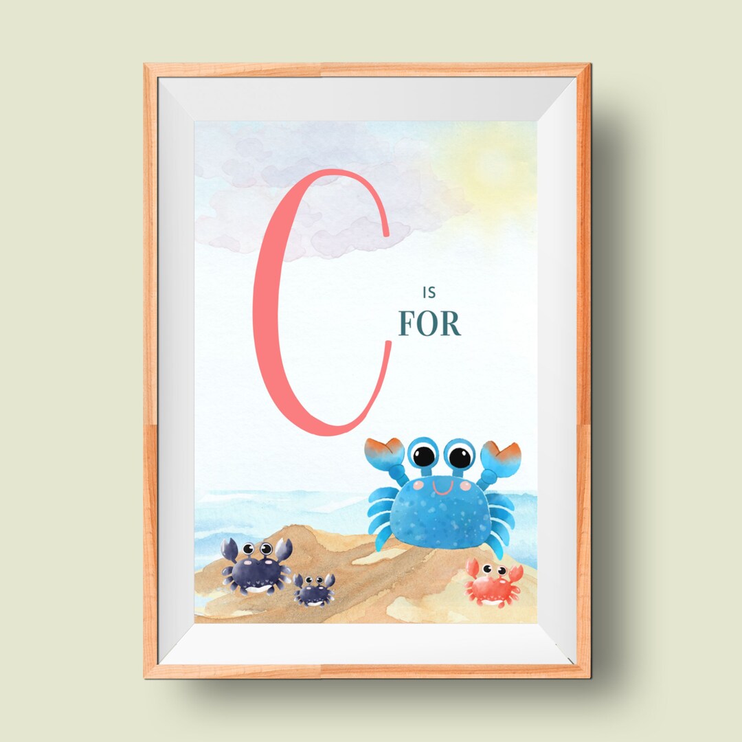 Instant Download Printable Crabs Nursery Wall Decor C is for Crabs ...