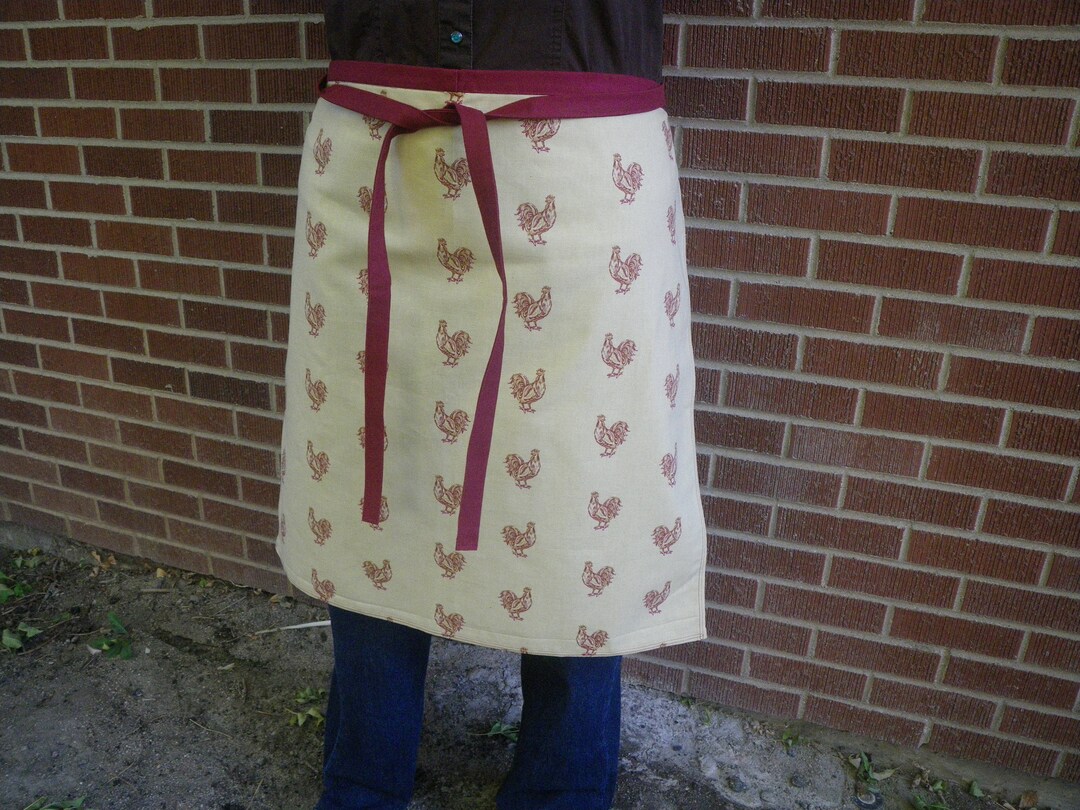 Rooster Waist Apron, Country Rooster Apron, Heavy Duty Apron, Home ...