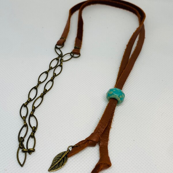 Leather Lariat - Etsy