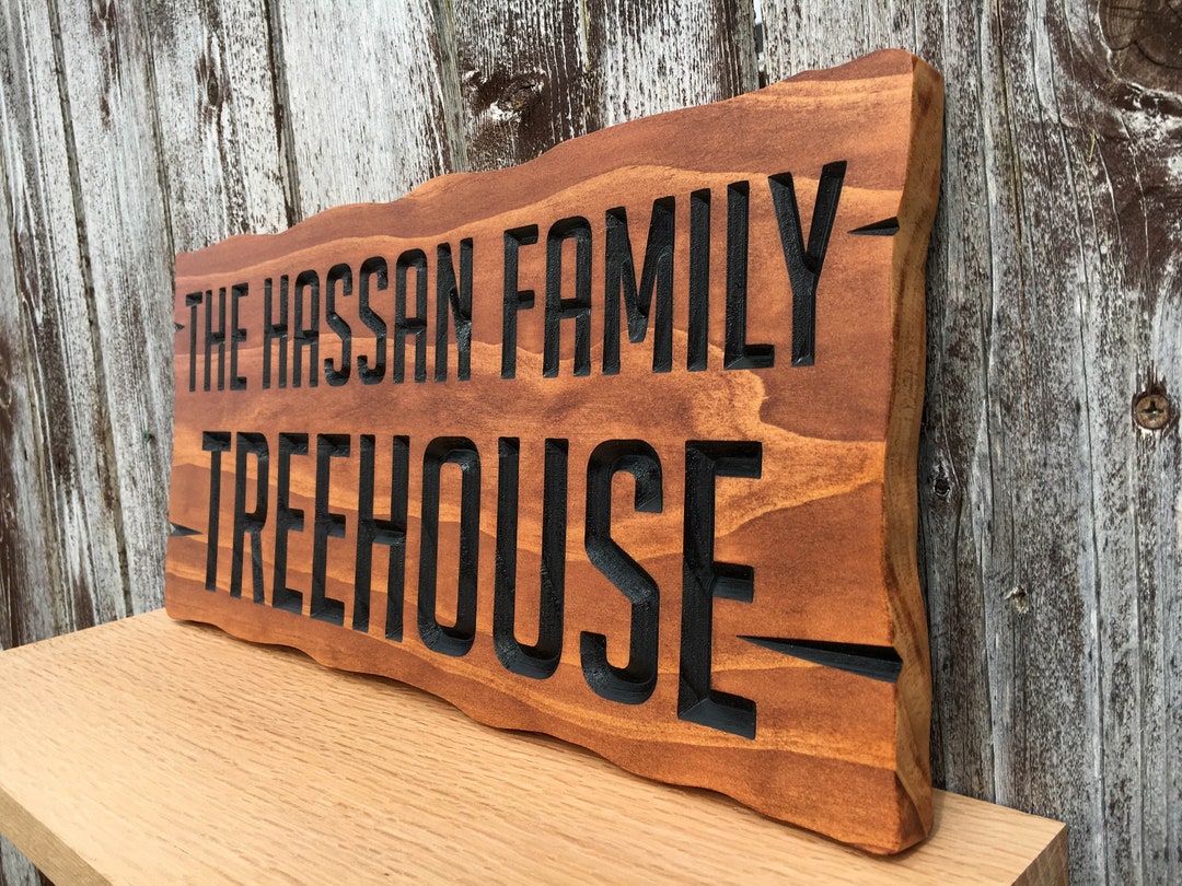 Personalized Treehouse Sign Playhouse Sign Treehouse Custom Wood Sign ...
