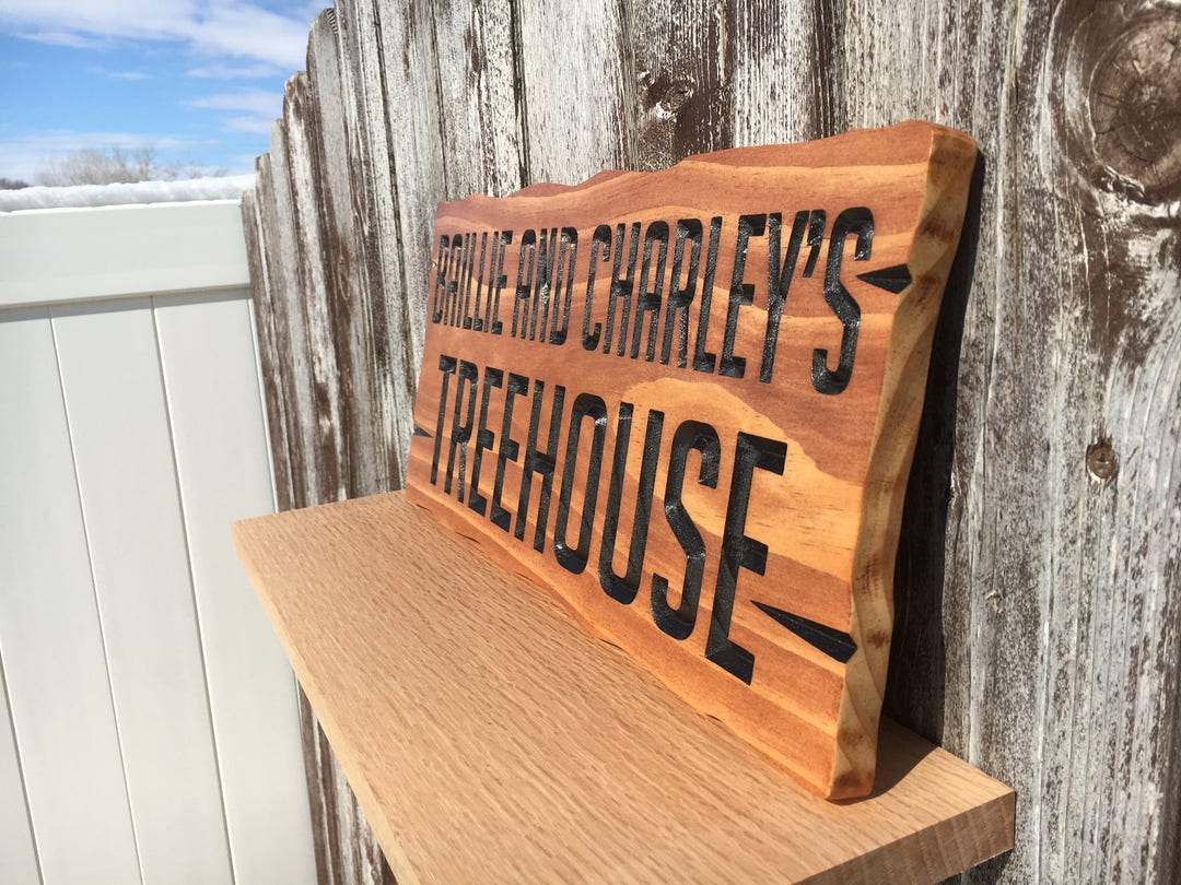 Personalized Treehouse Sign Playhouse Sign Treehouse Custom Wood Sign ...