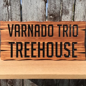 Personalized Treehouse Sign | Custom Wood Clubhouse Carved Sign | Kid's ...