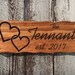 Wedding Gift Sign Est Date Family Sign Anniversary Gift Carved Wooden ...