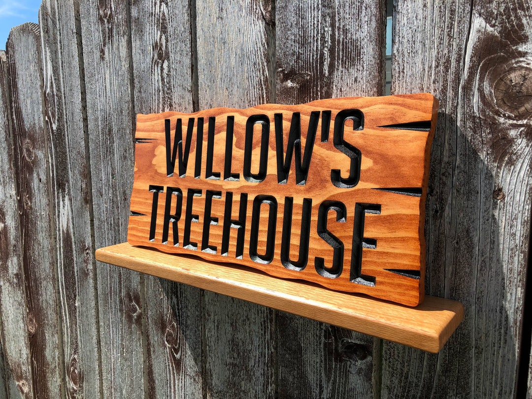 Personalized Treehouse Sign Playhouse Sign Treehouse Custom Wood Sign ...