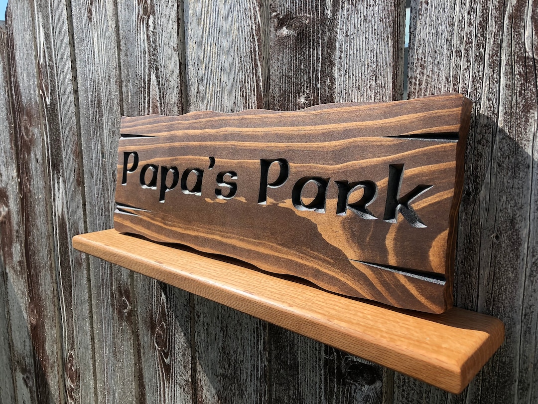 Custom Carved Wood Sign: Personalized Family Name, Rustic Outdoor Decor ...