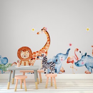 Zoo Animals Decal Set Removable Wall Decal/sticker Set - Etsy