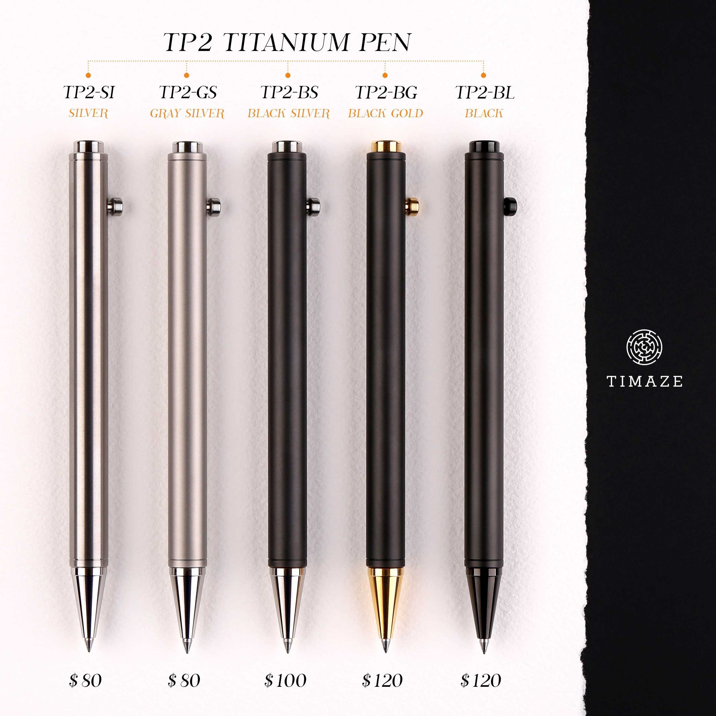 TIMAZE: TP2 Titanium Bolt Pen - Etsy