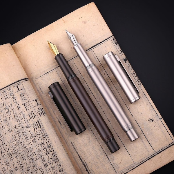 Titanium Fountain Pen - Etsy
