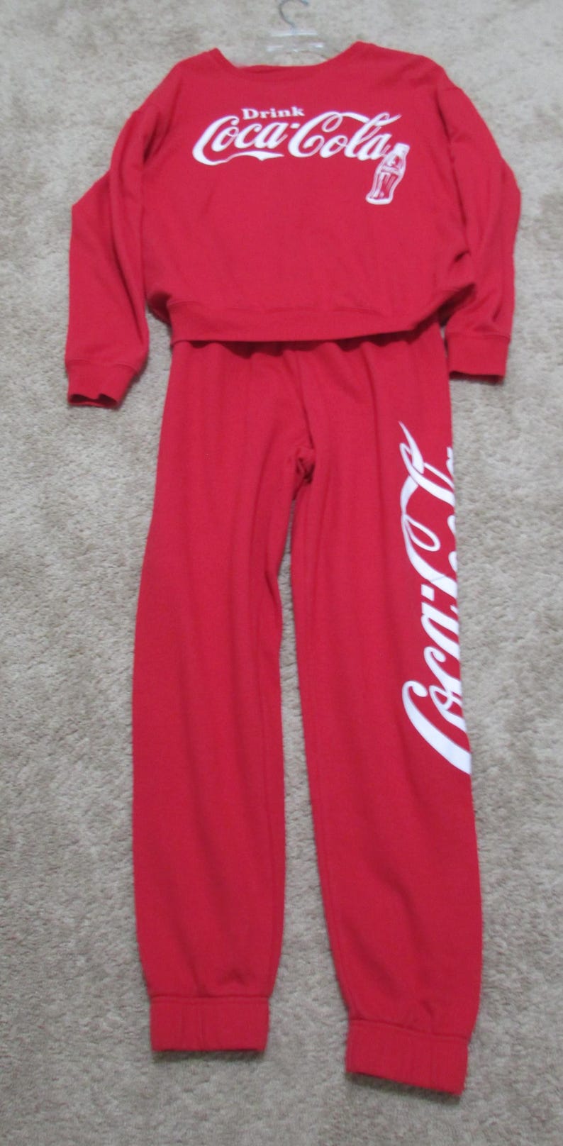 Red COCA COLA Sweat Suit Outfit-m - Etsy