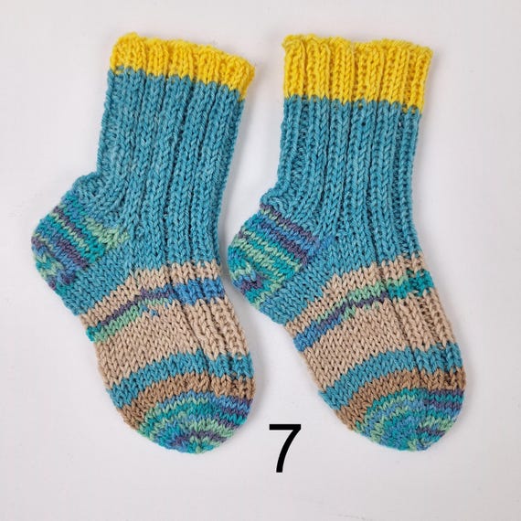 Baby wool socks 12 cm Hand knitted baby socks Handmade socks Wool socks Warm socks 12 18 month old baby