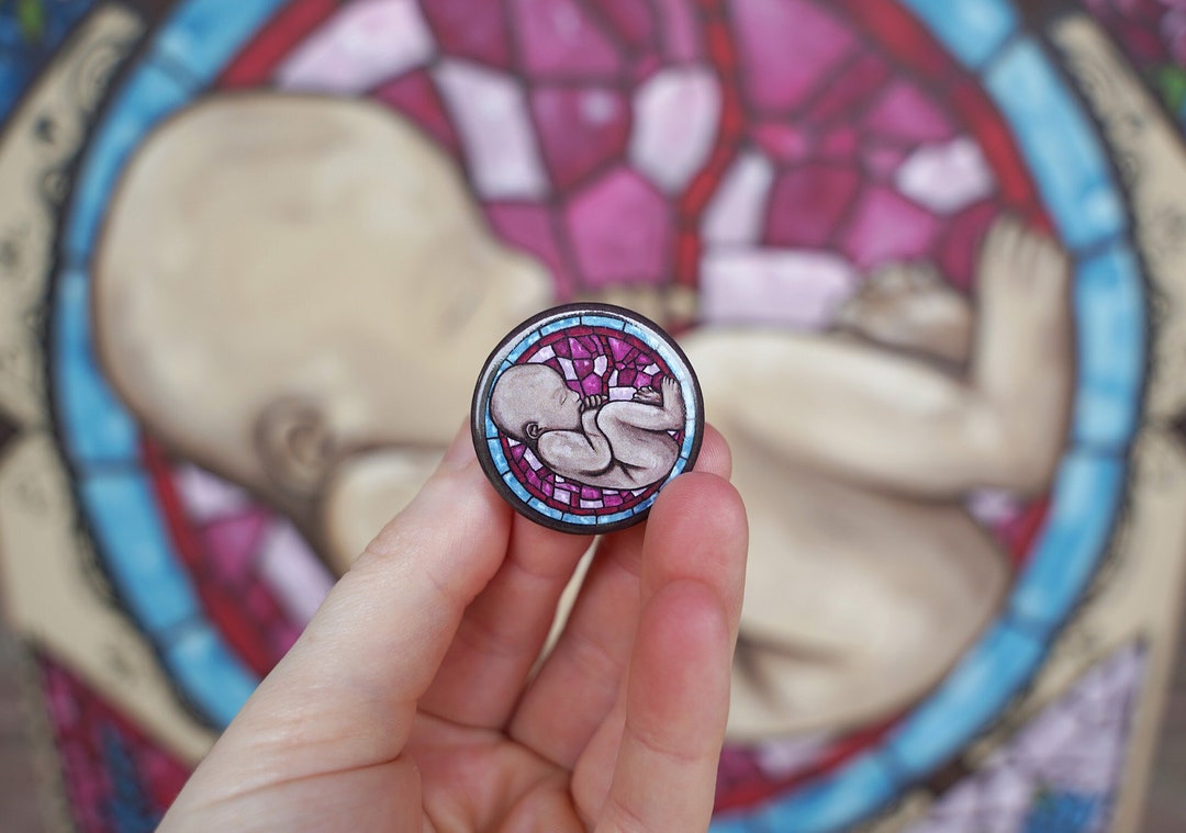 Stained Glass Inspired Baby Button | Pregnancy | Fetus | Ultrasound ...