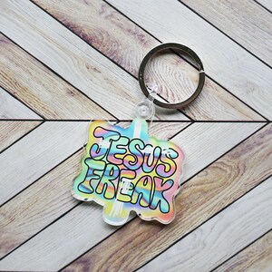 Jesus Freak | Cross | Colorful | Christian Keychain | Backpack ...