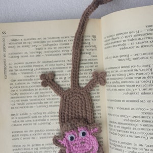 Monkey Crocheted Bookmark, Crochet Bookmark, Teacher Gift, Kids ...