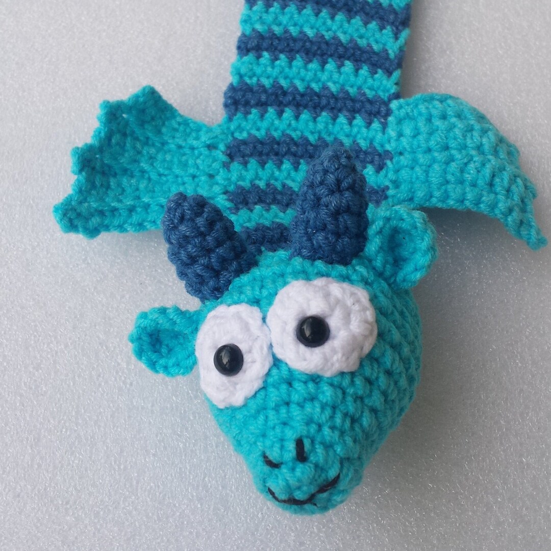 Dragon Bookmark Crochet Animal Bookmarks Funny Bookmark Teacher Gifts ...