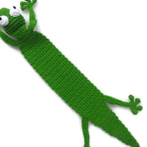 Crochet Book Marks Lizard Bookmark Crochet Gecko Unique Handmade ...