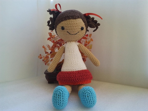Doll handmade Gift for girl Cute doll Stuffed doll Crochet | Etsy