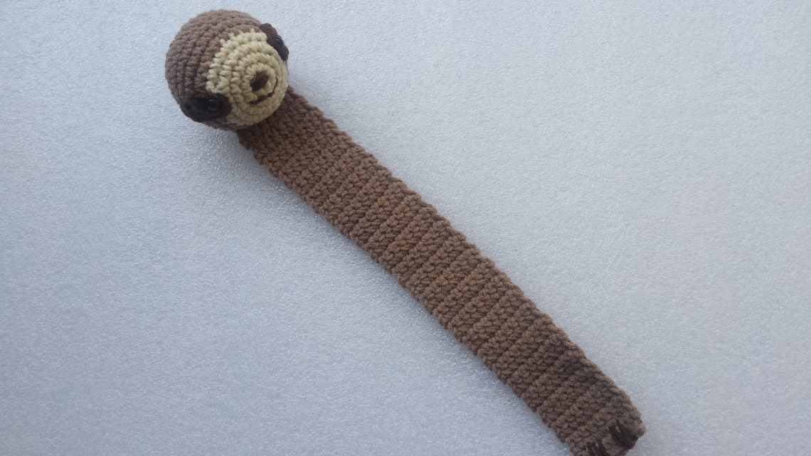 Crochet Bookmark Book Mark Sloth Funny Bookmark Teacher Gifts | Etsy
