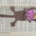 Monkey Crocheted Bookmark, Crochet Bookmark, Teacher Gift, Kids ...