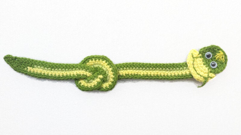 Crochet Bookmark Bookmark Snake Snake Bookmark Teacher - Etsy