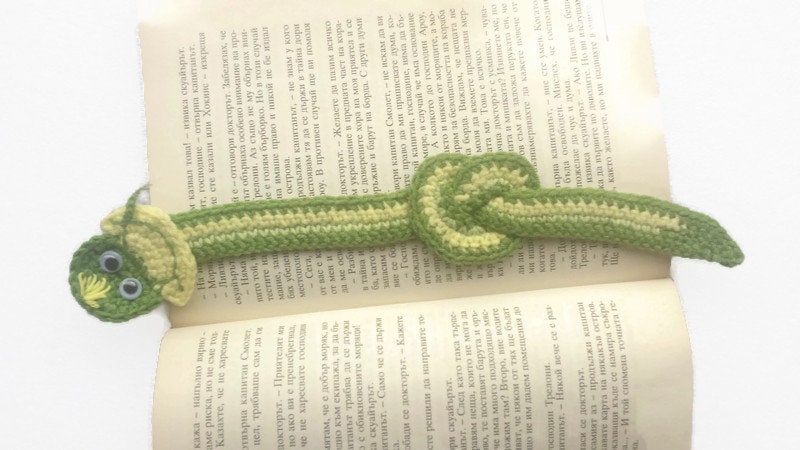 Crochet Bookmark Bookmark Snake Snake Bookmark Teacher - Etsy