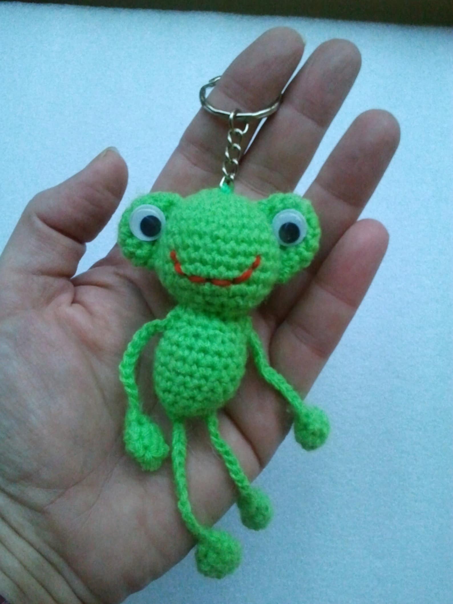 Crochet Keychain Frog Amigurumi Frog Stuffed Frog Crochet Frog - Etsy