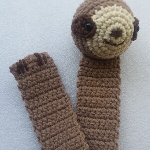 Crochet Bookmark Book Mark Sloth Funny Bookmark Teacher Gifts Crochet ...