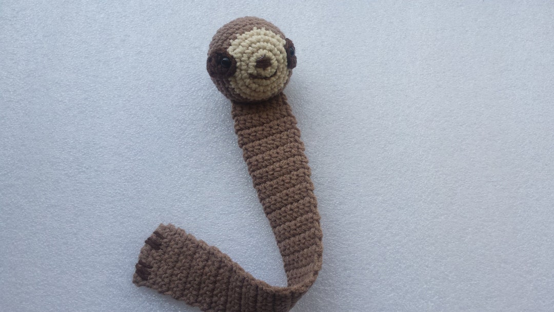 Crochet Bookmark Book Mark Sloth Funny Bookmark Teacher Gifts Crochet ...