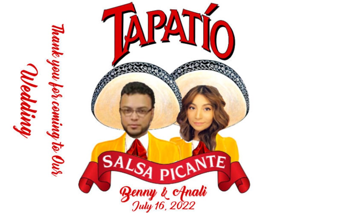 Custom Tapatio Labels 4 per Sheet - Etsy