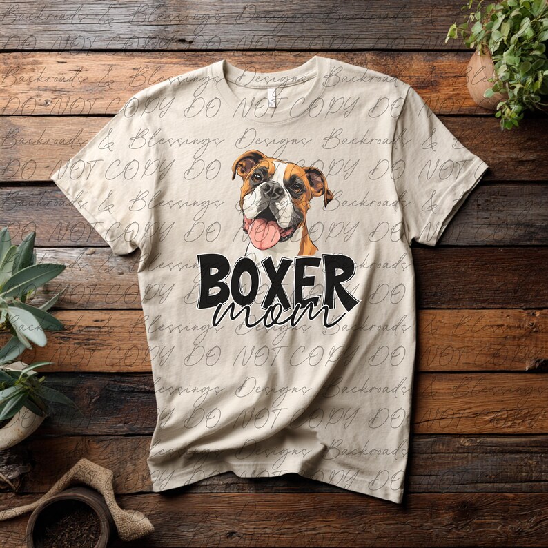 Boxer Mom PNG, Dog Design, Dog Lover Sublimation, Pet Parent DTF ...