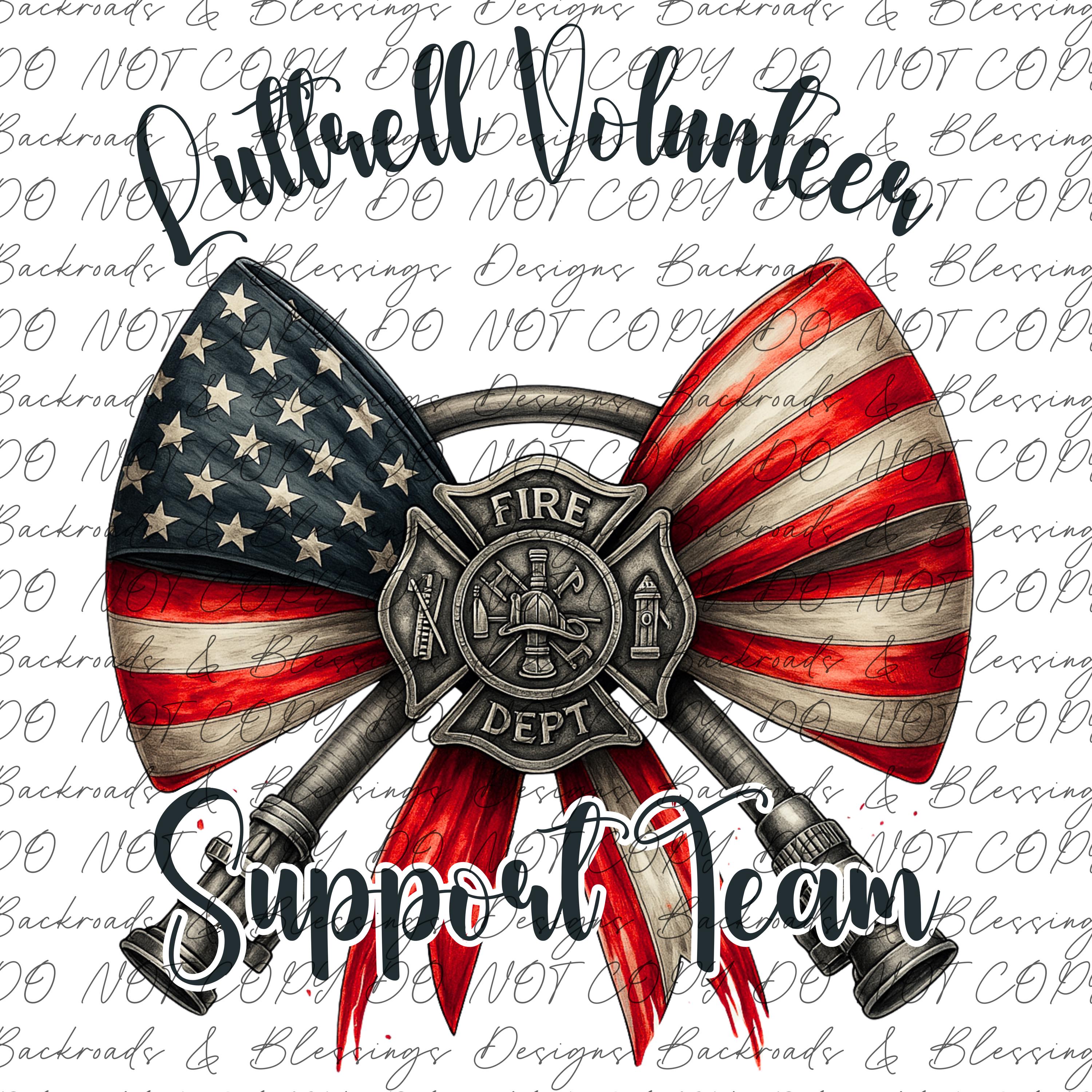 Custom Order Firefighter Coquette Bow Png, Fireman Tee, Volunteer Fire ...