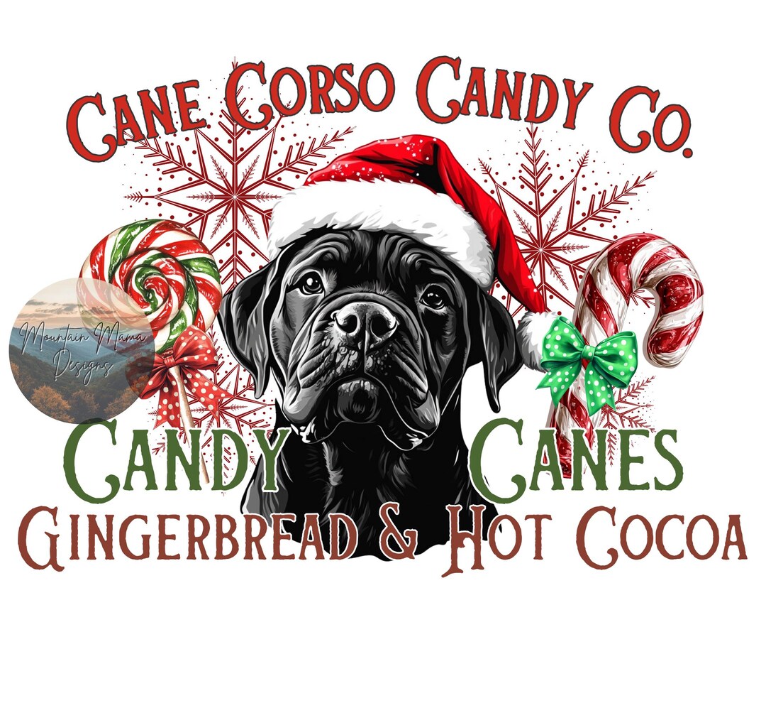 Cane Corso Christmas PNG: Festive Dog Art (instant Download) - Etsy