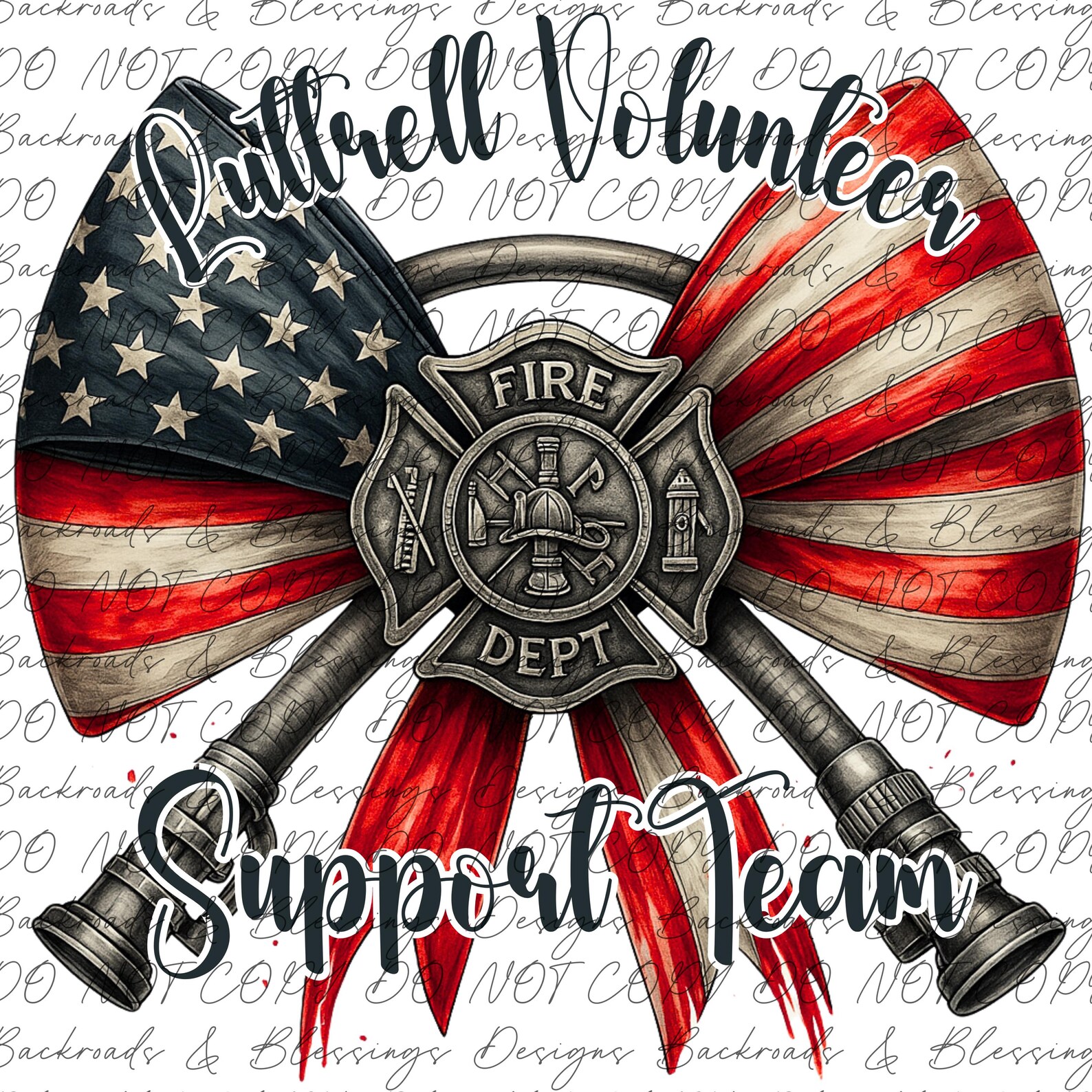 Custom Order Firefighter Coquette Bow Png, Fireman Tee, Volunteer Fire ...