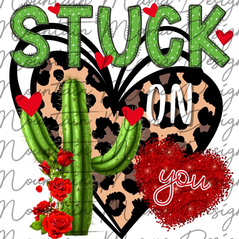 Stuck on You Cactus PNG, Valentine's Day PNG, Valentines Day ...