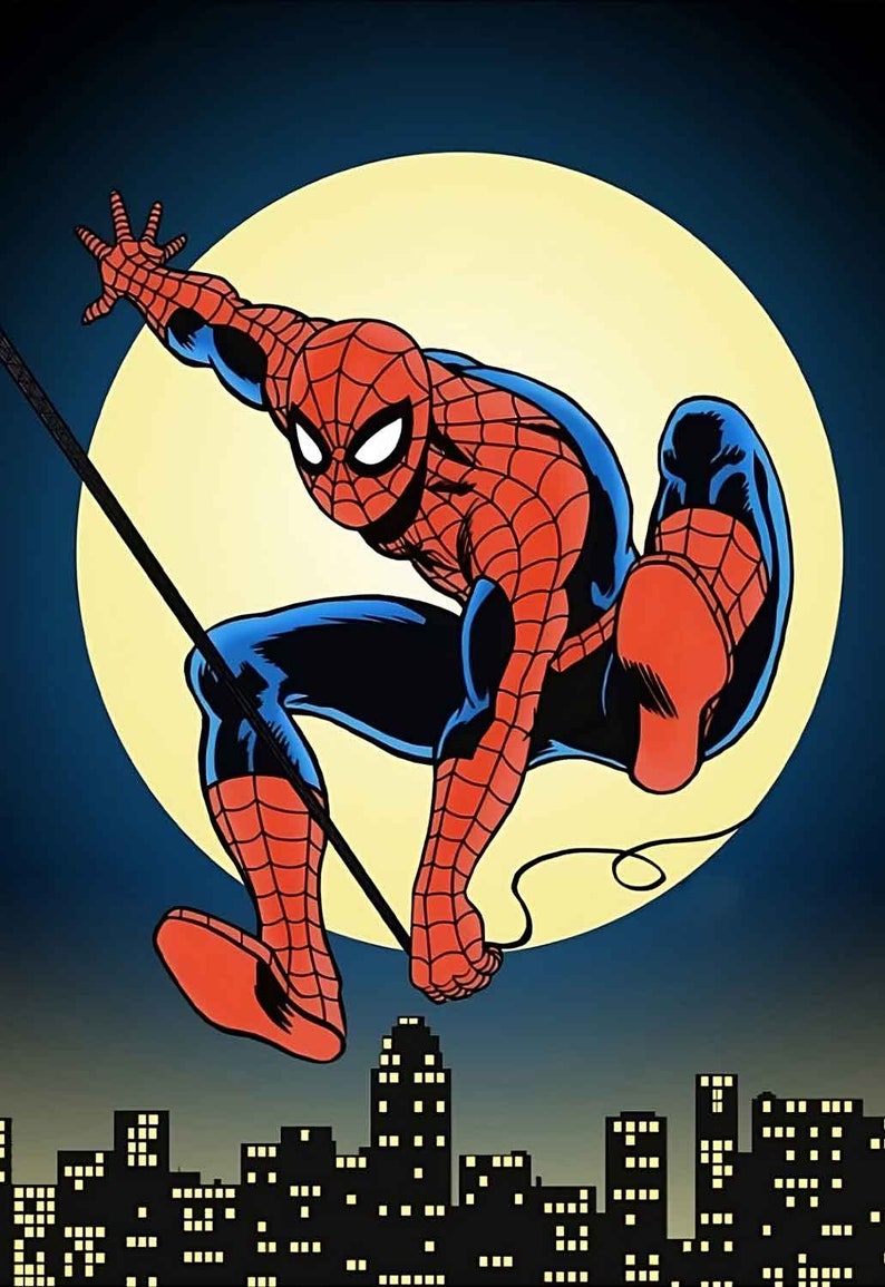 Vintage 90's Spiderman Poster Printable Digital Download - Etsy