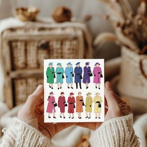 Greeting Card, Pop Art, the Queen, Queen Elizabeth, London Art, Rainbow ...