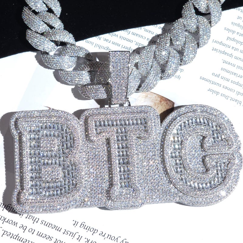 Ice Out Baguette Chain - Etsy UK