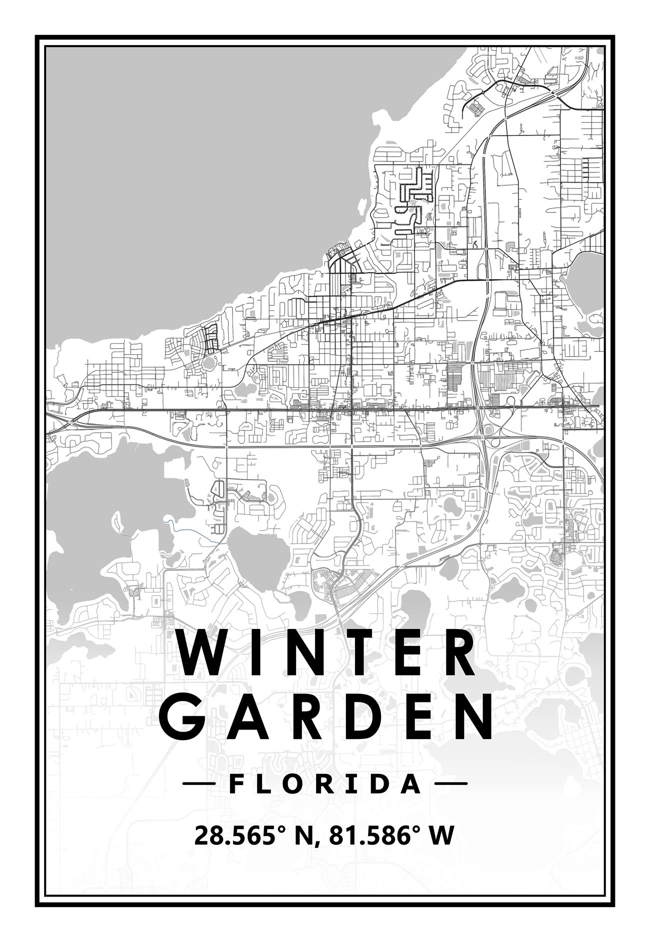 Winter Florida Map Winter Park Chain