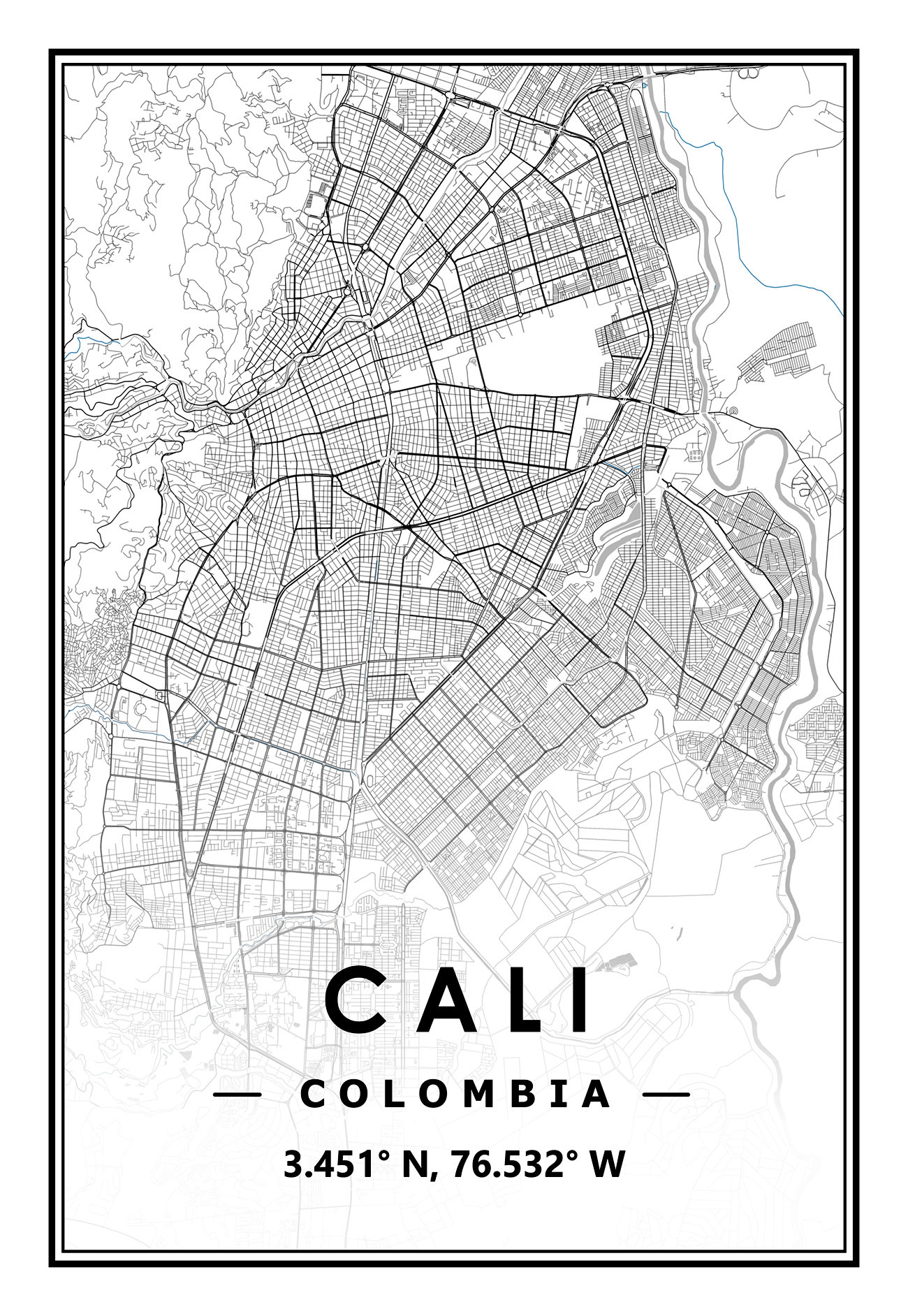 Cali Colombia Map