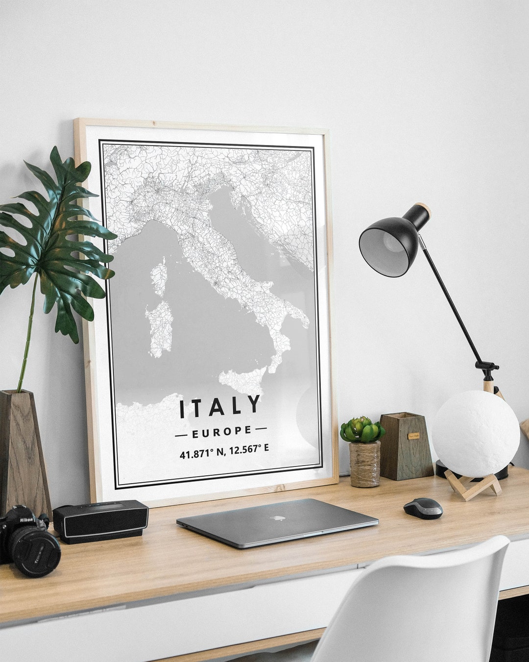 ITALY Map Minimal Scandinavian Nordic Home Decoration, Living Room ...
