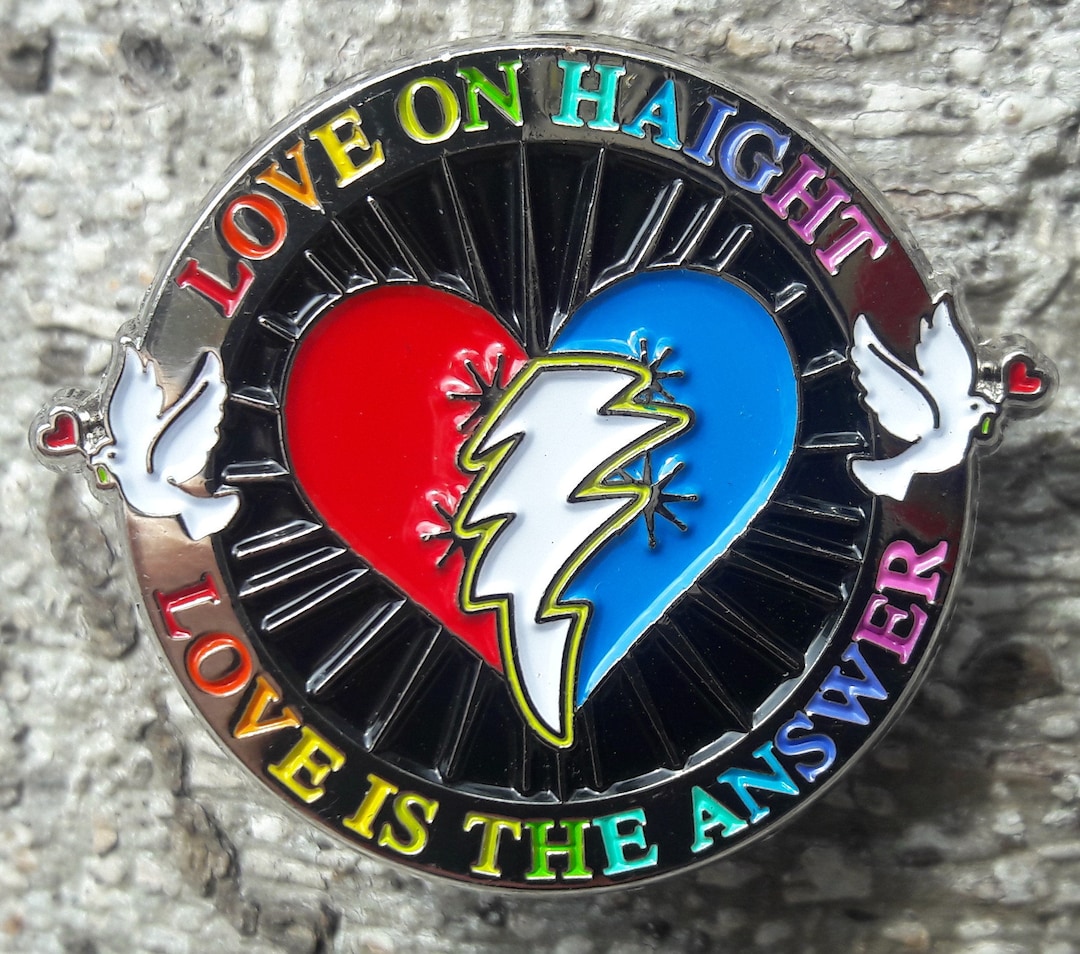 Love on Haight Pin Haight Street Pin Love Pin Grateful Dead Pin Heart ...