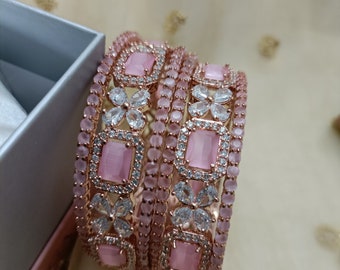 Pink Gold Bangle - Etsy