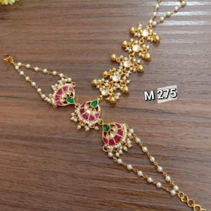 Jadau Pachi Kundan Hath Paan/ Bracelet/ Haath Phool/ Hathh Panja ...