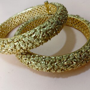 South Indian Gold Plated Bangles/kundan Pachali/ Jadtar Kada/bridal ...