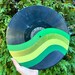 Green Stripe Record | Painted Vinyl Record | Shades of Green Acrylic ...