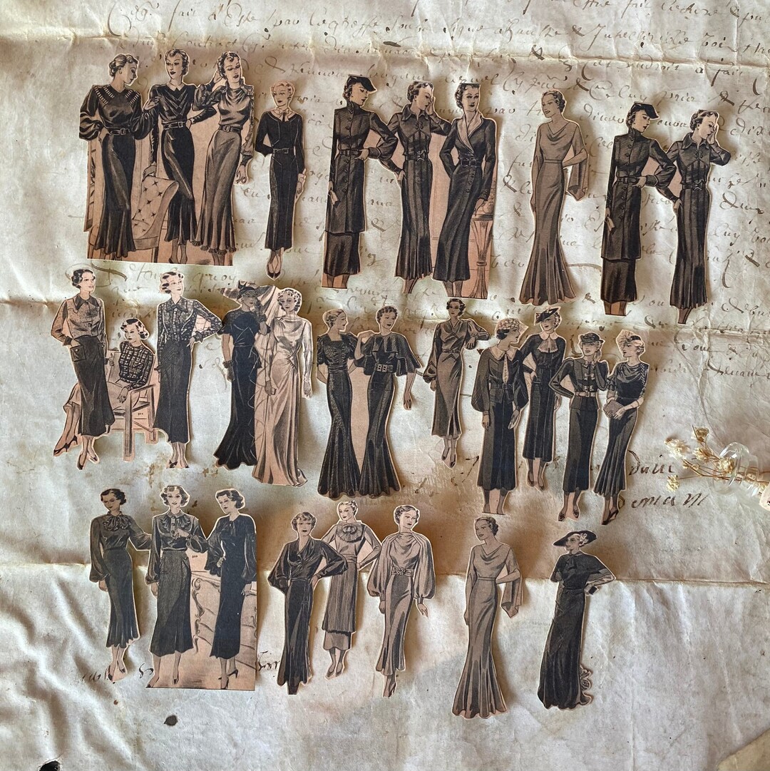 Black Dresses Ladies Stickers Large Pack of Monochrome Stickers X 14 ...