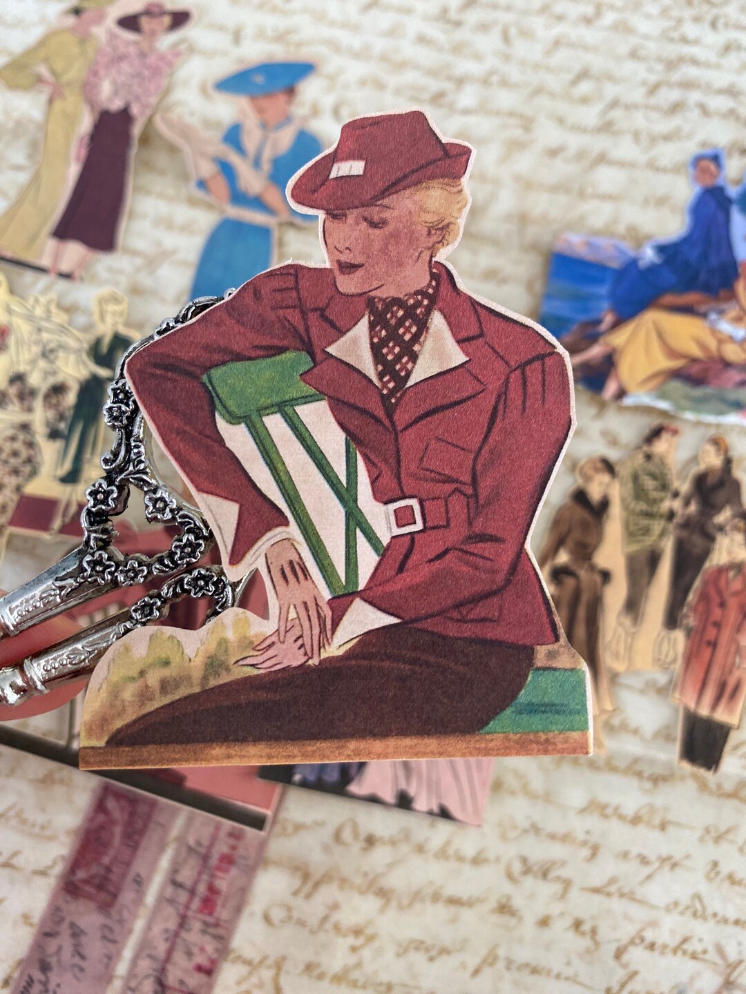 Retro Ladies Stickers X 8 Pieces | 1930s Fashion Style Replica Stickers ...