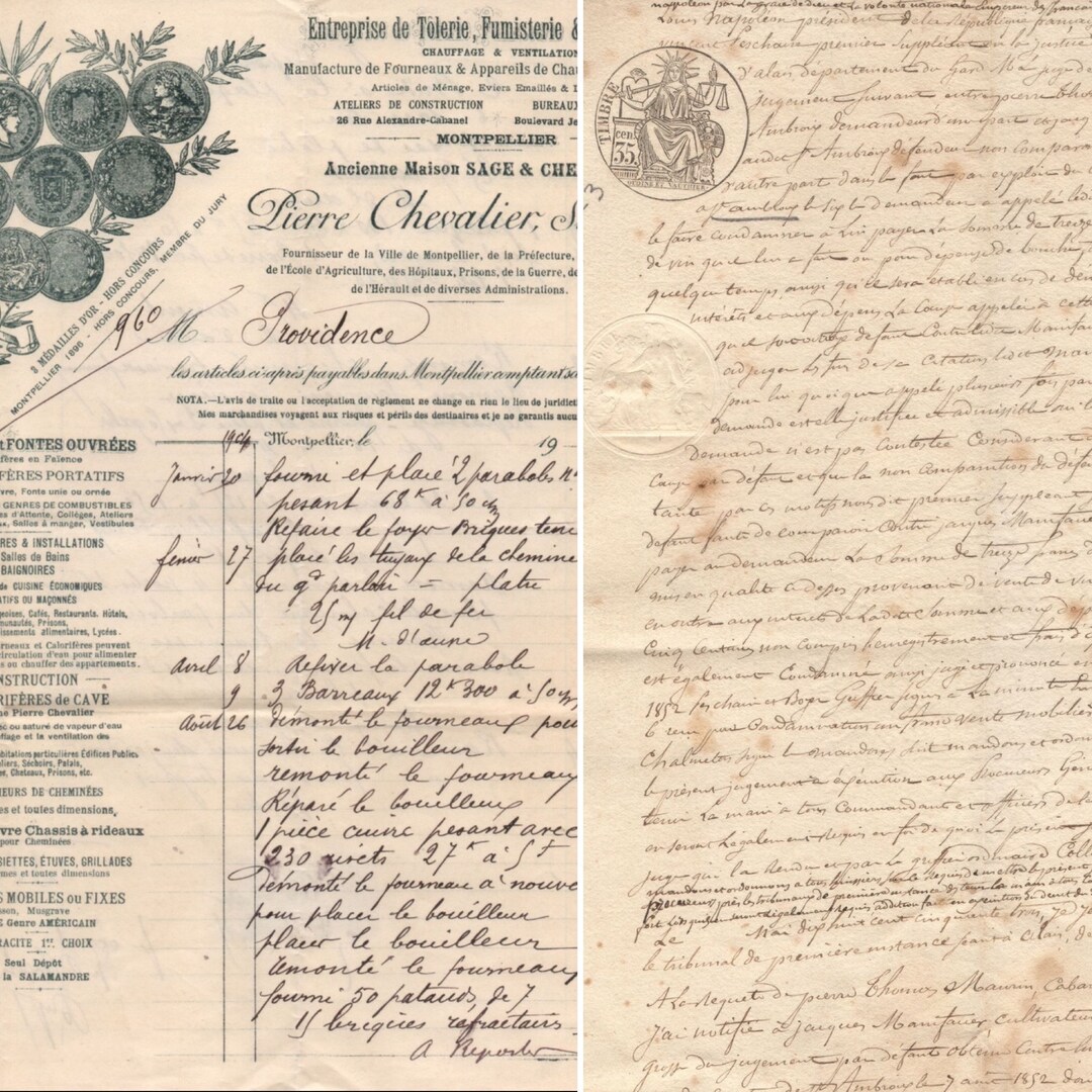 Digital Antique French Letters Printable Vintage French Letters Vintage ...