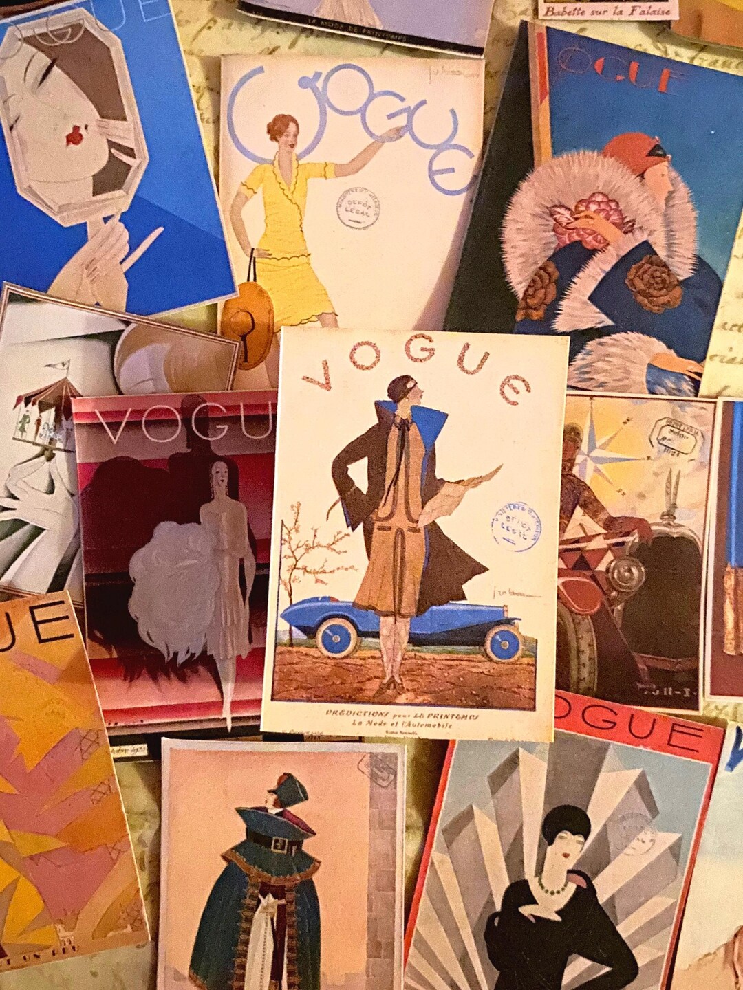 Colorful Vintage Stickers | 1920s Women Fashion Stickers | Vogue ...