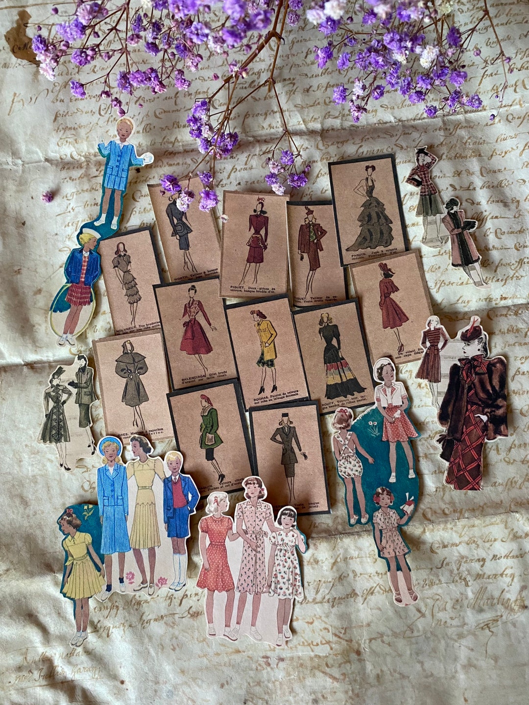 Vintage Fashion Stickers Large Sticker Pack Stickers of Vintage ...